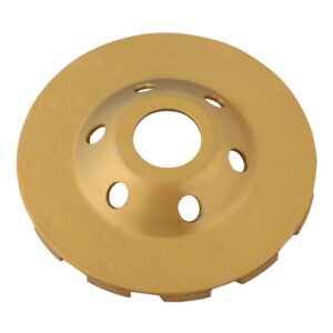 Diamond Grinding Disc, 10cm Diamond Segment Grinding Wheel Disc 6 Holes Stone Gold Bowl Shape Grinder Cup for Ceramics