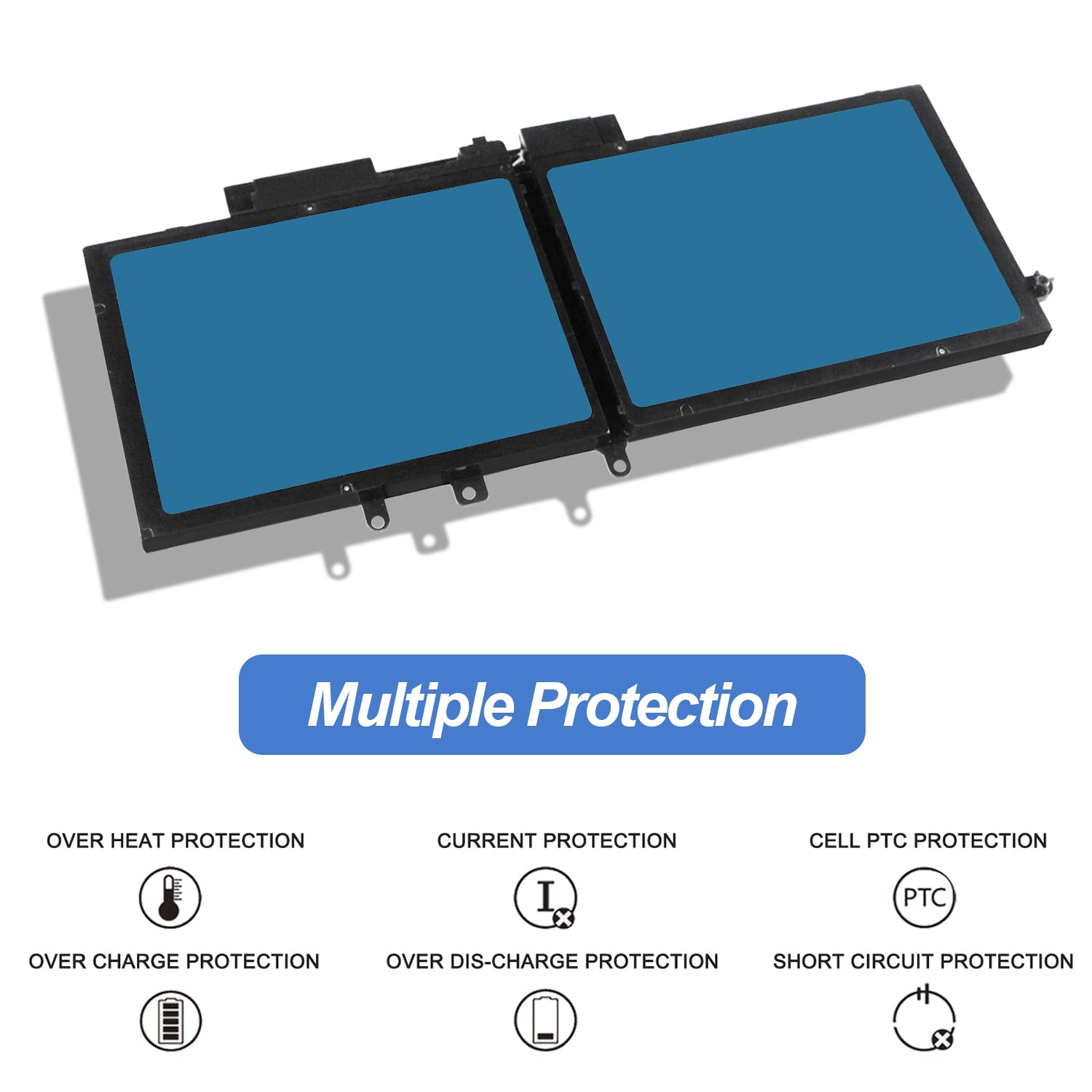 ANTIEE 68Wh GJKNX Laptop Battery Replacement for Dell Latitude 5480 5580 5280 5288 5290 5488 5490 5491 5495 5590 5591 E5480 E5580 E5590 E5490 Precision 15 3520 3530 GD1JP DY9NT 0DY9NT 5YHR4 451-BBZG