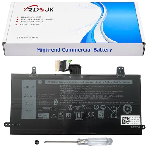 J0PGR Laptop Battery for Dell Latitude 12 5285 5290 2-in-1 T17G T17G001 T17G002 Series JOPGR 0J0PGR 1WND8 X16TW 0X16TW RDYCT 0RDYCT 0FTH6F FTH6F 0FTG78 FTG78 0R9XM9 R9XM9 7.6V 42Wh