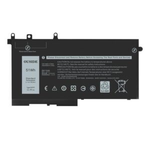 ouside 93ftf laptop battery compatible with dell latitude 5280 5480 5580 5590 5490 5288 5290 5488 e5280 e5480 e5580 e5490 e5590 e5290 precision 15 3520 3530