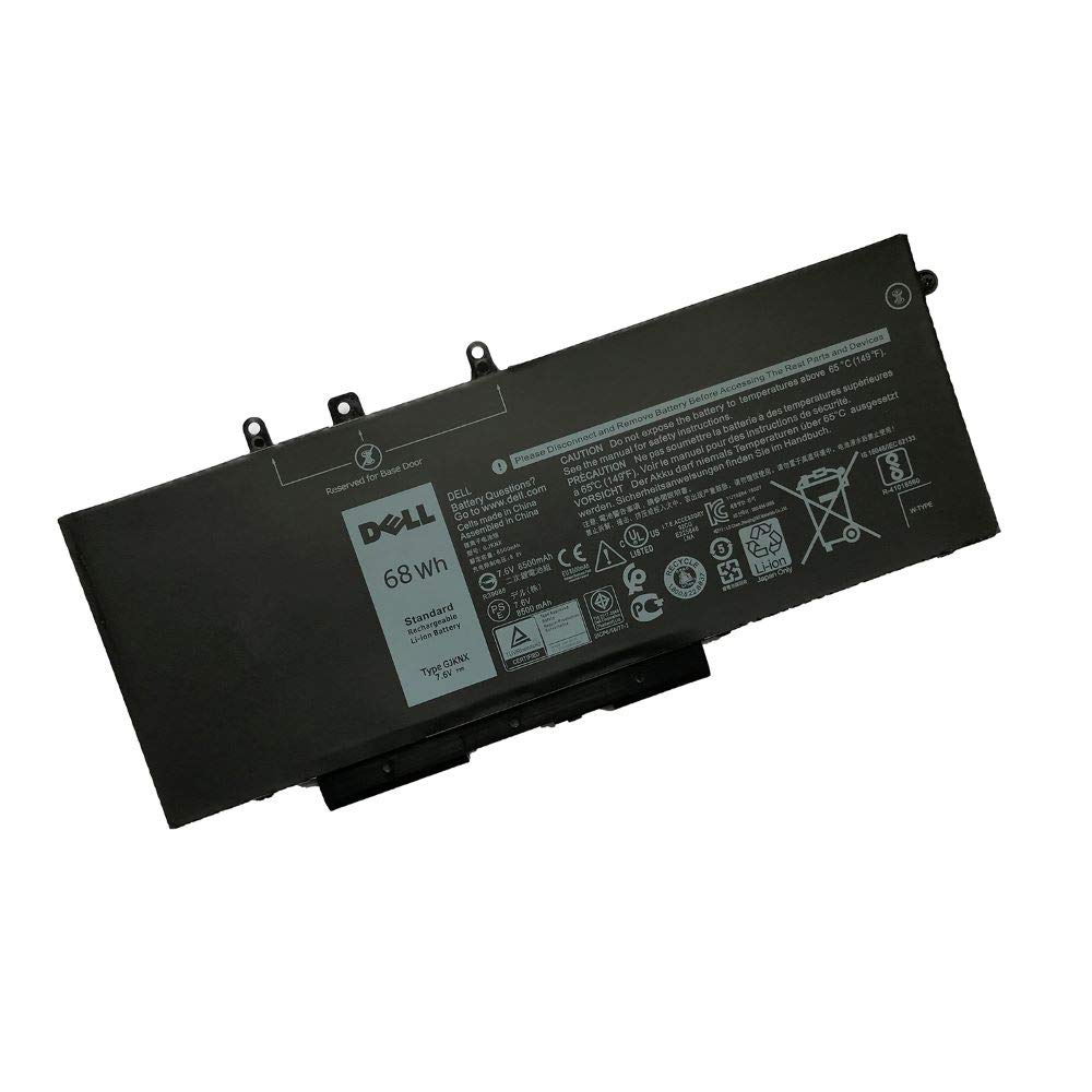 通用 DELL GJKNX 7.6V 68Wh 4-Cell Notebook Battery for DELL Latitude Latitude 5280 5290 5480 5490 5491 5495 5580 5590 5591, DELL Precision 3520 Precision 3530 Laptop, black, 10.7inch