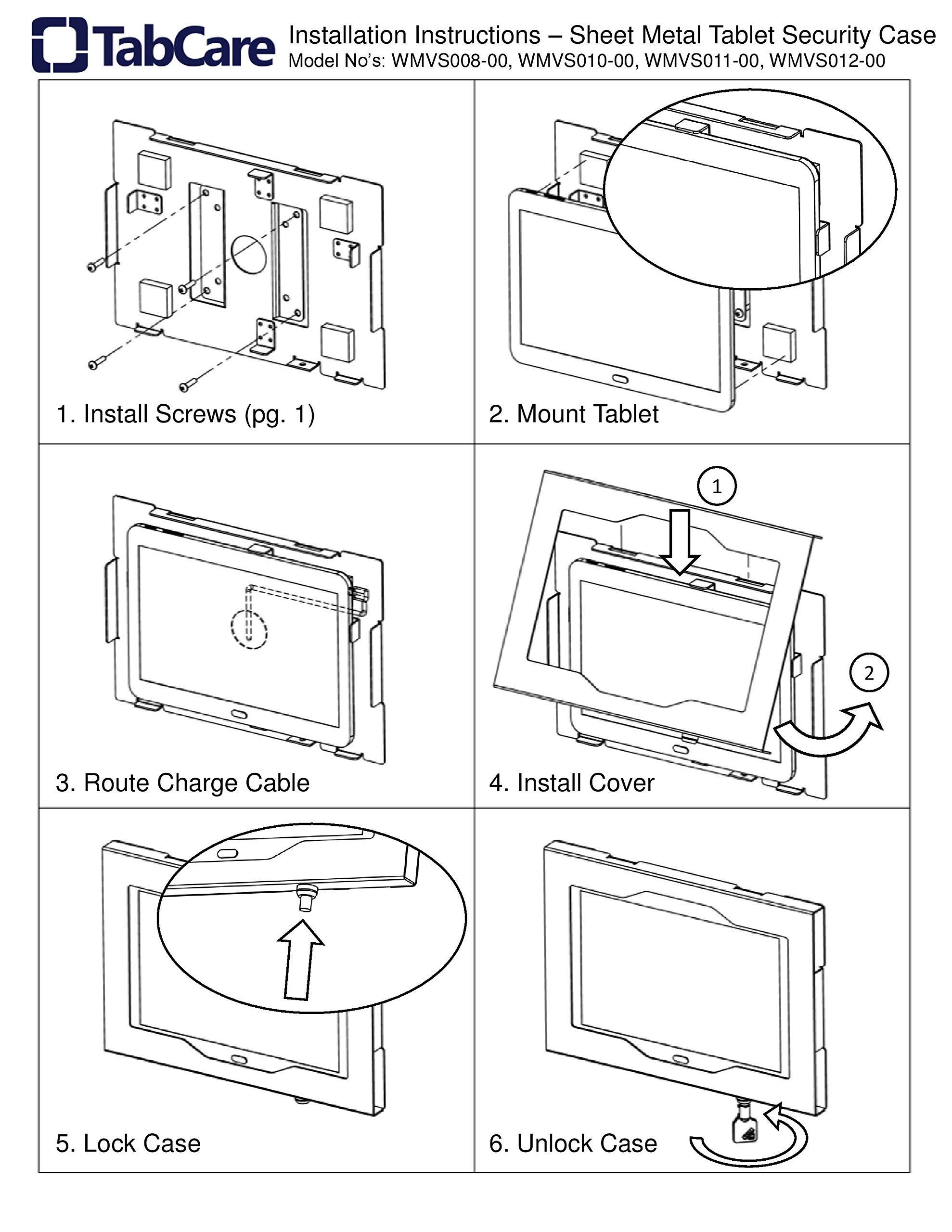 TABcare Locking Anti-Theft Metal Case for Dell Latitude 5285 5290 7200 7210 for Kiosk, POS, Store, Show Display, Time Clock (Latitude 5285 5290, Black)