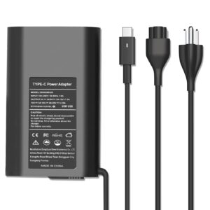 65w usb type c ac power adapter laptop charger for dell xps 13 9380 9370 9365 9360 9350, latitude 7370 7280 7480 5480 7275 5290 7490 dell la65nm170, 2ykof, dell xps 12 9250, dell latitude 12 7275