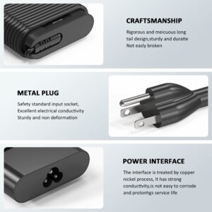 65W USB-C Laptop Charger Replacement for Dell XPS and Latitude 5000 and Chromebook - Power Cord Included