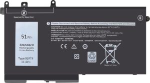 yxkc 51wh 93ftf battery for dell latitude 5580 5280 5480 5590 5490 5491 5290 5288 5488 5495 5591 e5580 e5480 e5280 e5590 e5490 e5290 e5591 e5491 precision 15 3520 3530d4cmt 4yfvg 83xpc 451-bbzt 11.4v