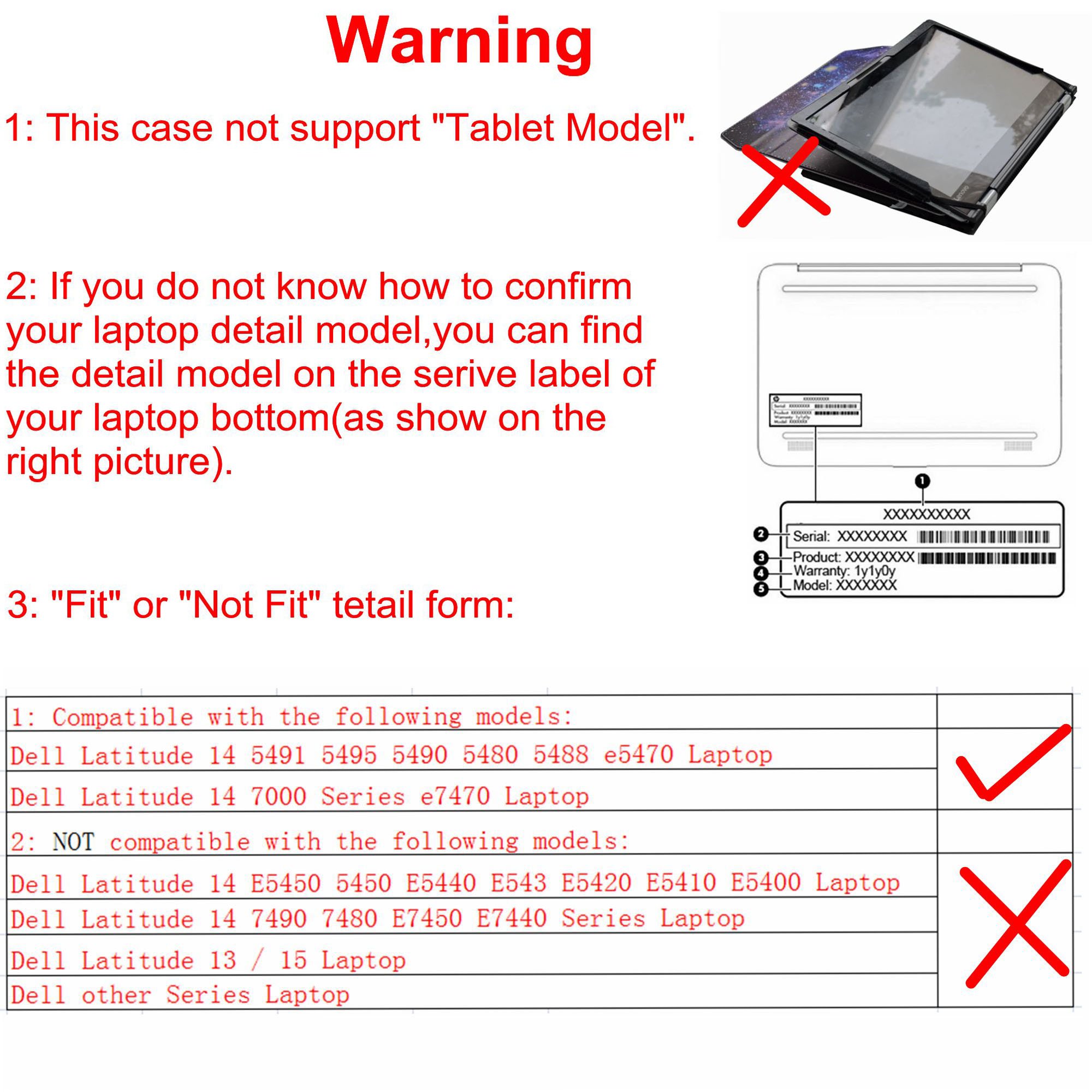 Alapmk Protective Case Cover for 14" Dell Latitude 14 5491 5495 5490 5480 5488 e5470 / Latitude 14 e7470 Series Laptop(Warning:Not fit Latitude 14 7490 7480 E7450/Latitude 14 E5450),Black