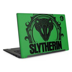 skinit decal laptop skin compatible with latitude 5290 12in - officially licensed wizarding worlds harry potter slytherin illustration design