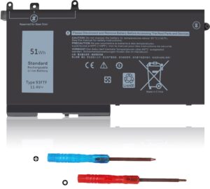 93ftf battery replacement for dell latitude 5580 5480 5490 5590 5280 5290 5288 5488 5591 5491 5495 e5480 e5580 e5490 e5590 precision 3520 3530 d4cmt 083xpc 83xpc 4yfvg 451-bbzg 451-bbzt 51wh 11.4v