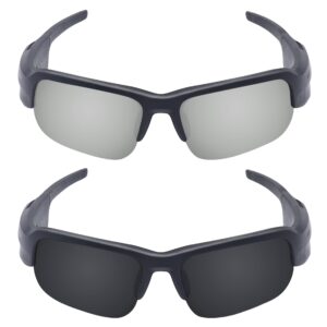 Galvanic Replacement Lenses for BOSE Tempo Sunglasses - Chrome + Black Polarized - Combo Pack