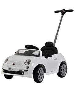 best ride on cars fiat 500 push car, white 37 x 19 x 12 inches, large, white