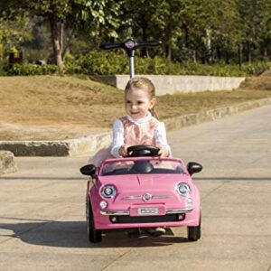 Best Ride On Cars Fiat 500 Push Car, Pink