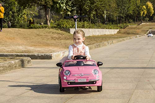 Best Ride On Cars Fiat 500 Push Car, Pink