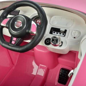 Best Ride On Cars Fiat 500 Push Car, Pink