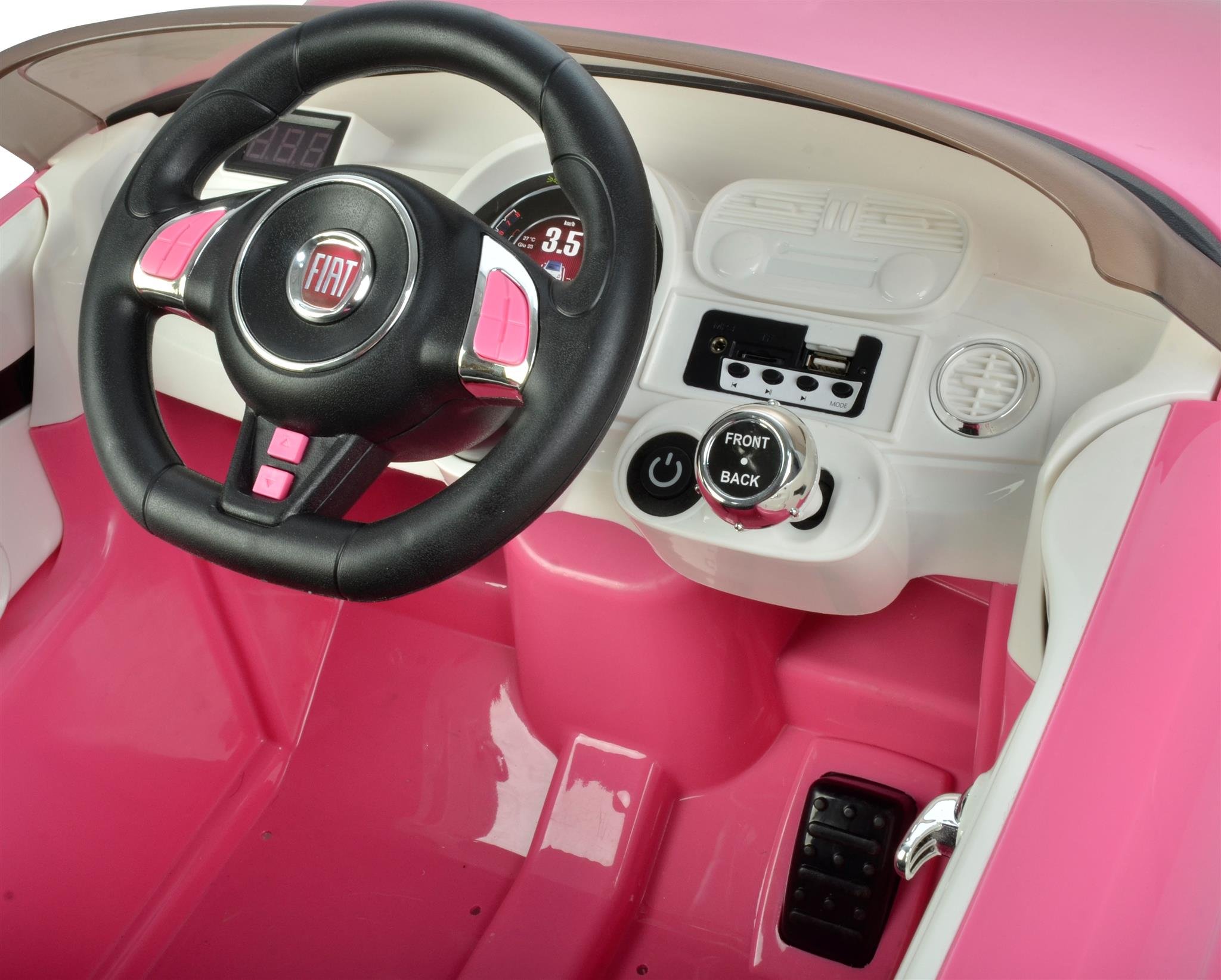 Best Ride On Cars Fiat 500 Push Car, Pink