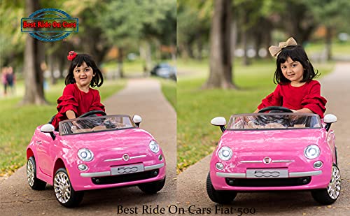 Best Ride On Cars Fiat 500 Push Car, Pink