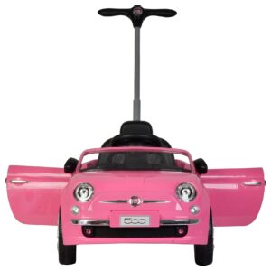 Best Ride On Cars Fiat 500 Push Car, Pink