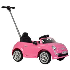 Best Ride On Cars Fiat 500 Push Car, Pink