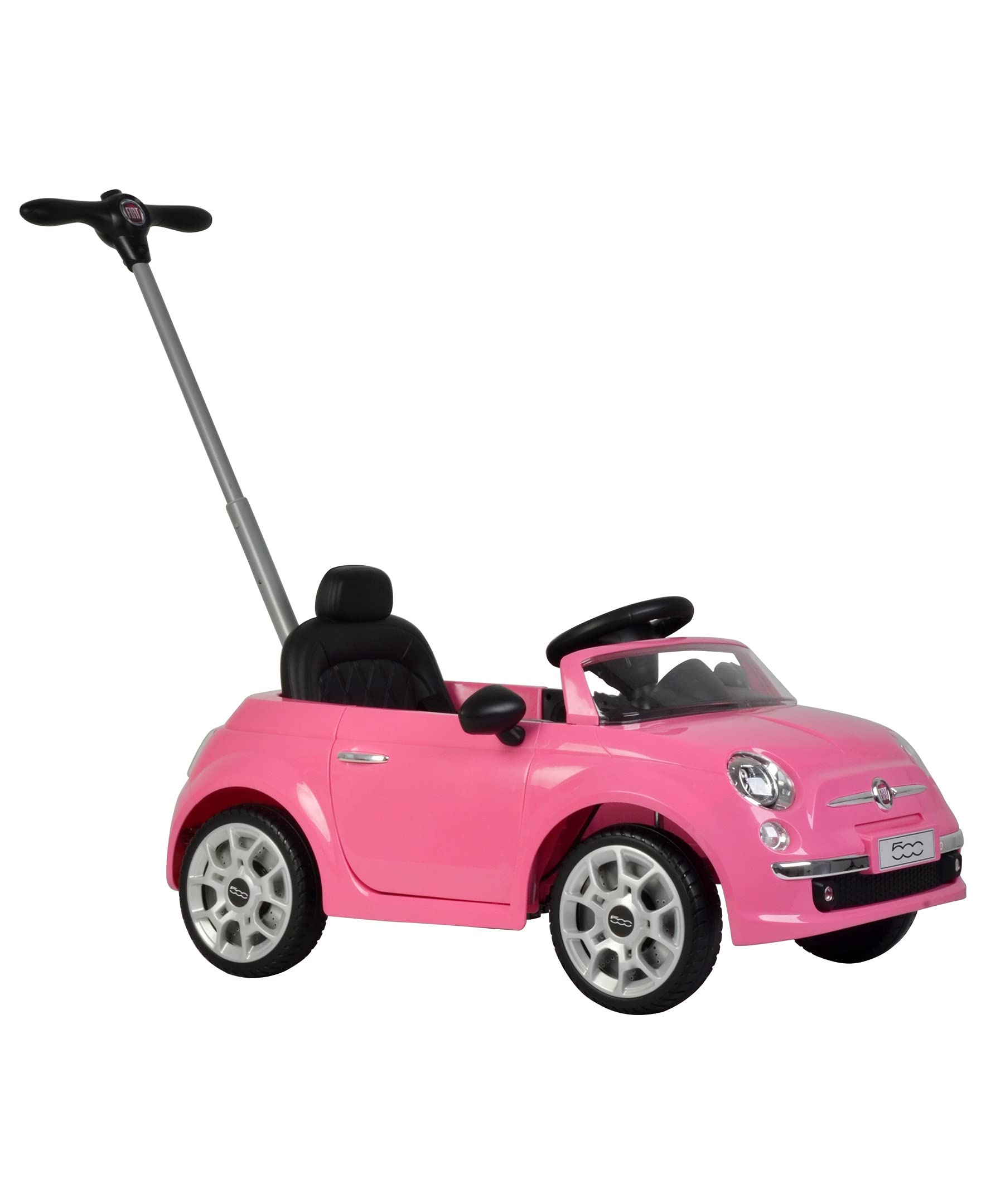 Best Ride On Cars Fiat 500 Push Car, Pink