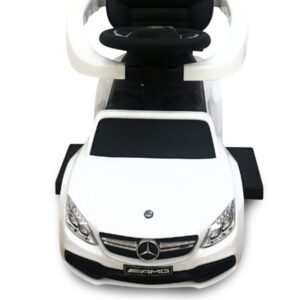 Best Ride On Cars Mercedes C63 (Officially Licensed), 3 in 1 Push Car for Kids with Cup Holder, White, Large