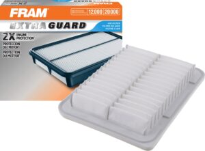 fram extra guard ca10190 replacement engine air filter for select toyota, scion and pontiac models, provides up to 12 months or 12,000 miles filter protection