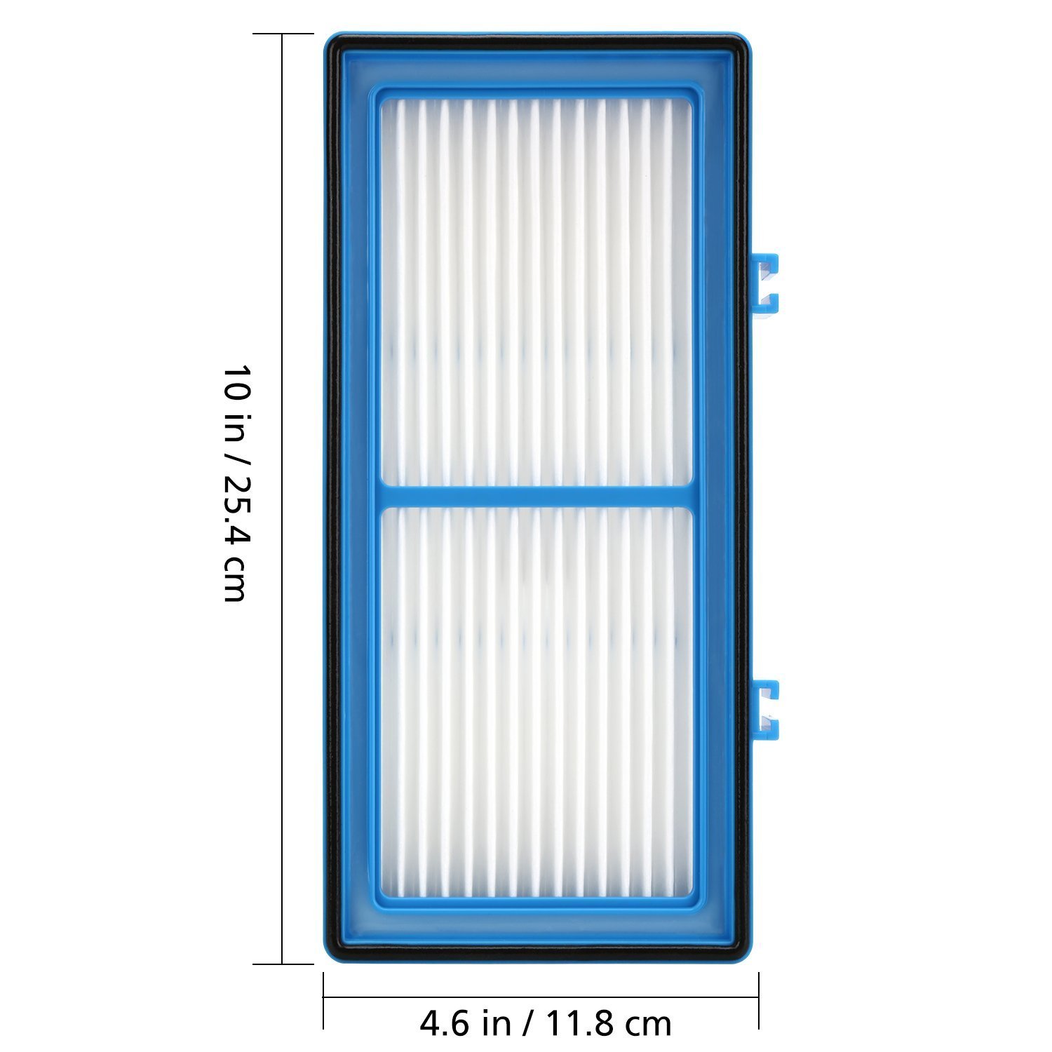 Nispira Total Air True HEPA Air Filter Replacement Carbon Compatible with Holmes AER1 Total Air Purifier HAPF30AT - 1.37” x 10” x 4.62” (2 HEPA Filters + 4 Carbon Filters)