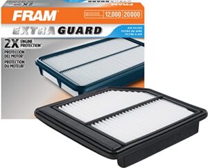 fram extra guard ca10165 replacement engine air filter for 2006-2011 honda civic (1.8l) model, provides up to 12 months or 12,000 miles filter protection