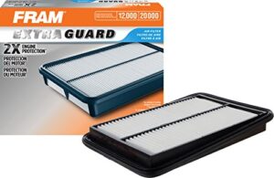 fram extra guard ca11858 replacement engine air filter for select nissan models, provides up to 12 months or 12,000 miles filter protection