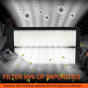 Engine Air Filter Compatible with Honda Odyssey 2011-2017, V6 3.5L,Replace# CA11042