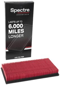 spectre essentials engine air filter by k&n: premium, 50-percent longer life: fits 1987-2011 dodge/jeep/mitsubishi/volvo(dakota, durango, ram 1500-3500, raider, cherokee, s40, v40, wagoneer), spa-2084