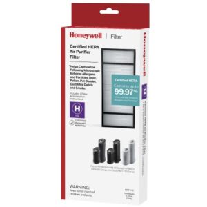 honeywell hrf-h1 hepa air purifier filter h, 1-pack – for hpa050/150, hpa060 & hpa160 series – airborne allergen air filter targets wildfire/smoke, pollen, pet dander, and dust