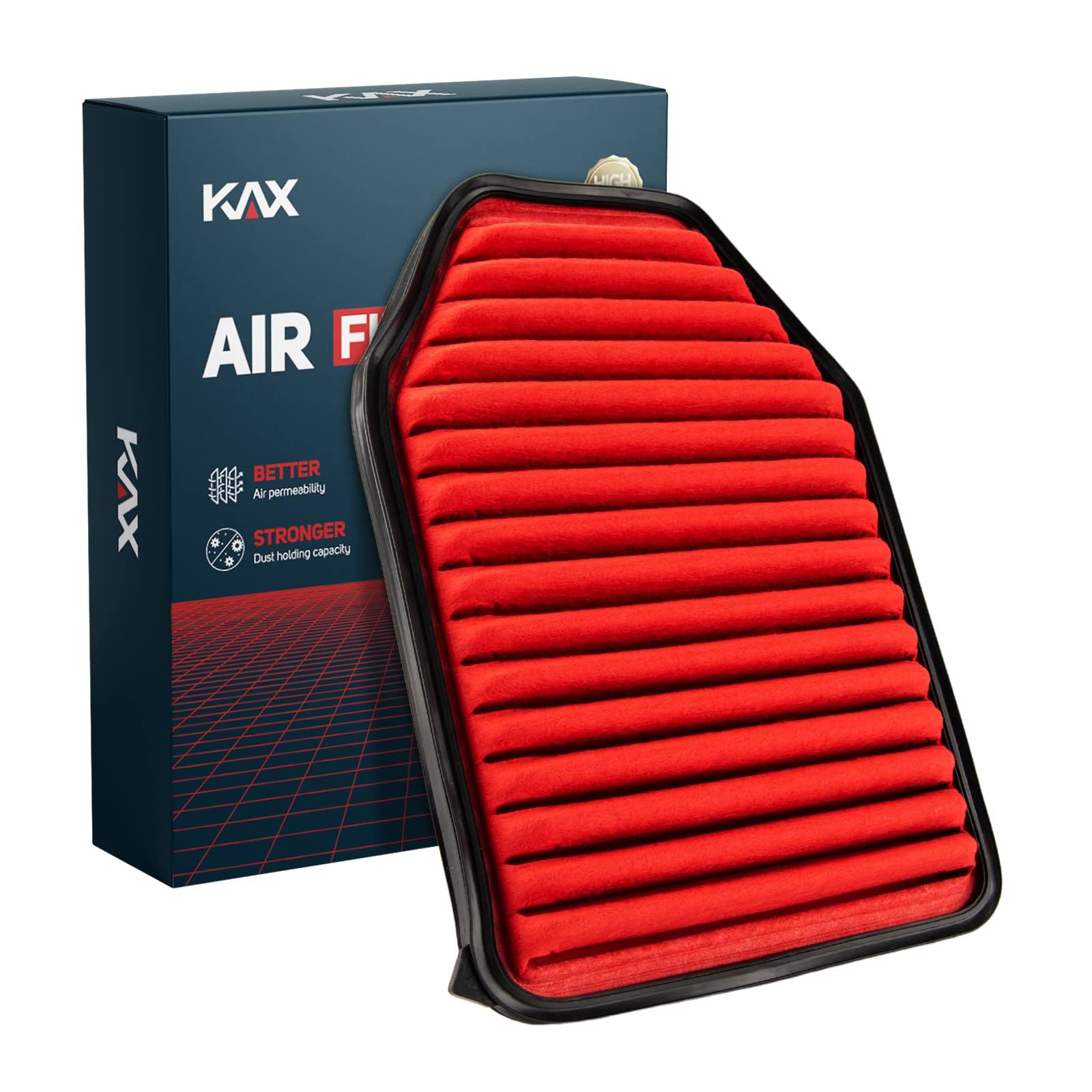 KAX Engine Air Filter, GAF059 (CA10348) Air Filter Replace for Wrangler V6(2007-2018), Wrangler JK (2018), 200% Longer Life