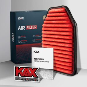 KAX Engine Air Filter, GAF059 (CA10348) Air Filter Replace for Wrangler V6(2007-2018), Wrangler JK (2018), 200% Longer Life