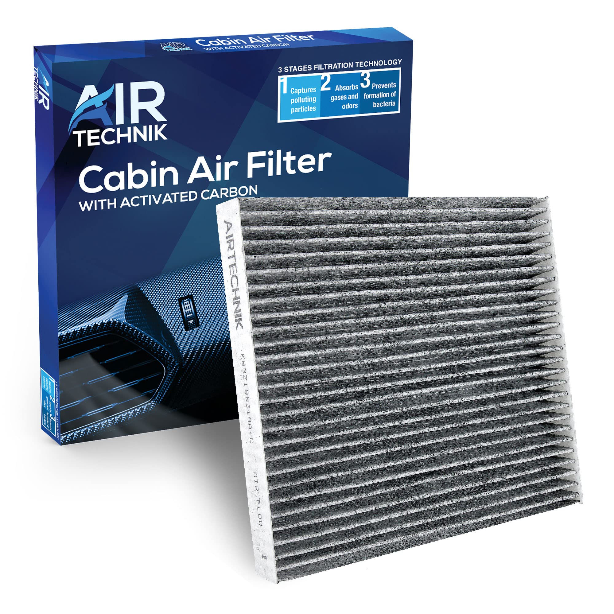 AirTechnik KB3Z19N619A Cabin Air Filter w/Activated Carbon | Fits 2019-2024 Ford Ranger EcoBoost - KB3Z19N619A