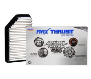 spearhead max thrust performance engine air filter for all mileage vehicles - increases power & improves acceleration (mt-206)