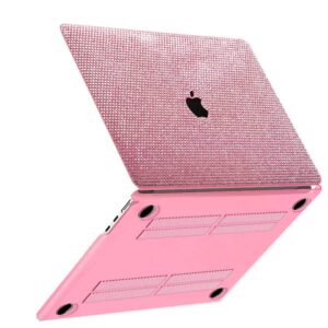 teazgopx glitter rhinestone macbook air 13.3 inch case (models: a1369 & a1466)2010-2017 release,3d sparkle bling diamond case fashion luxury shiny crystal hard shell for women girls