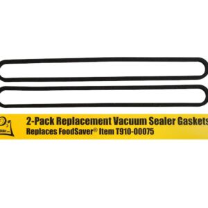 Upper and Lower Gasket Replacements for FoodSaver (2 Foam Gaskets) - Fits V2200, V2400, V2800, V3000, V3200 Series Vacuum Sealers (Replaces Food Saver T910-00075) by OutOfAir