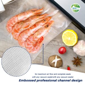 Deefre Vacuum Sealer Bags 2 Rolls 8"x50' & 11"x50' Commercial Grade Food Saver Bags for Seal a Meal, BPA Free, Heavy Duty, Great for vac Storage, Meal Prep or Sous Vide