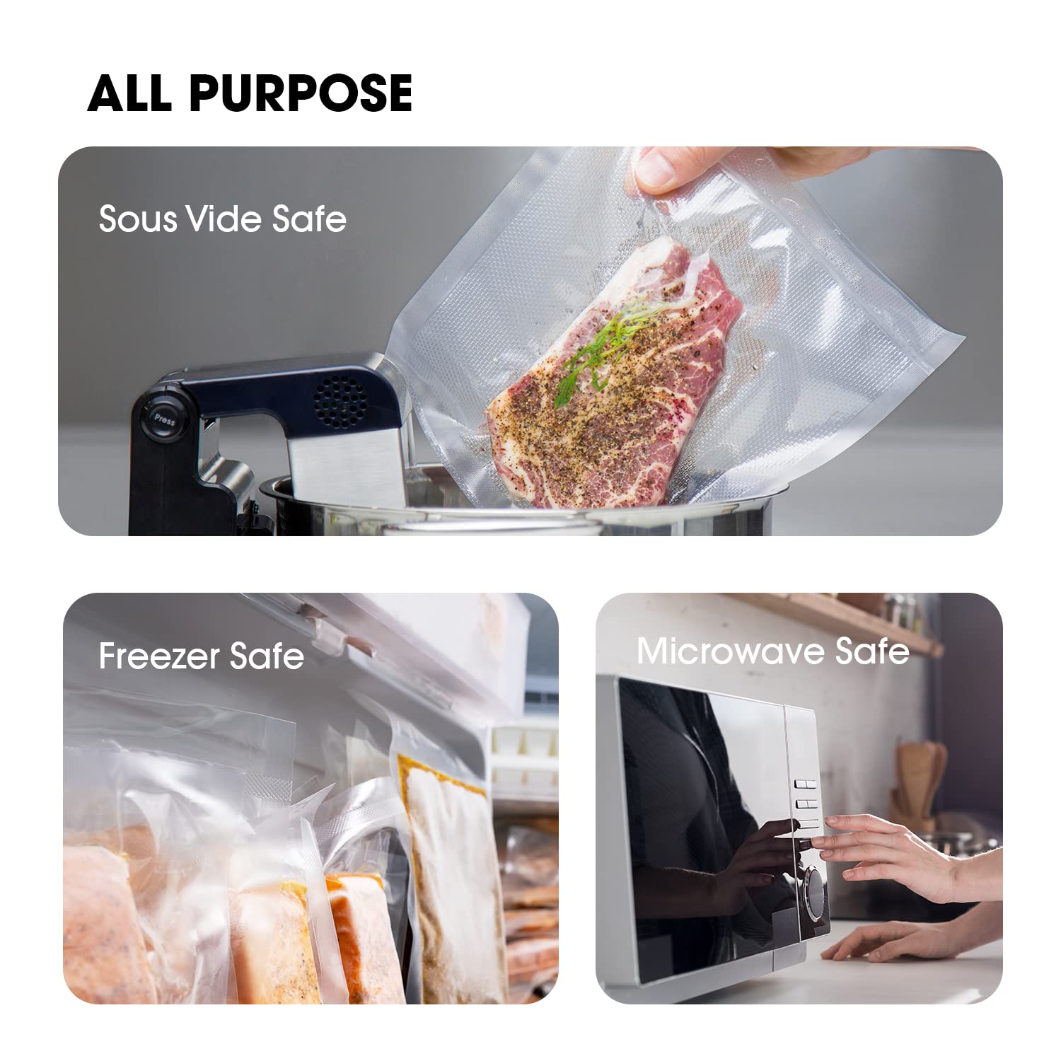 Vacuum Sealer Roll (6” x 150’) Keeper with Cutter - Premium Seal Bags for Food Saver, Ideal for Meal Prep, Sous Vide, and Storage, Vesta Precision