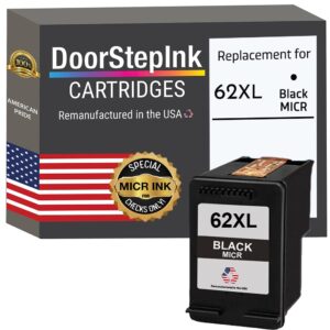 doorstepink remanufactured in the usa ink cartridge replacements for hp 62xl 62 xl black c2p05 micr for hp envy 5540 5541 5542 5646 7640 800 officejet 200 250 5740 8045 5745