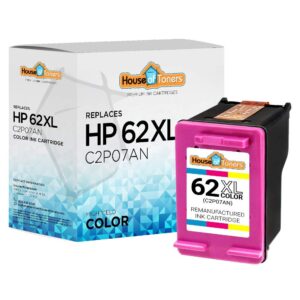 houseoftoners remanufactured for hp 62xl ink cartridge high yield replacement for hp 62xl envy (5540, 5545, 5549, 5644, 5663, 7644, 5640, 5646, 5664, 7645, 5542, 5547, 5642, 5660, 5665) (1 color)