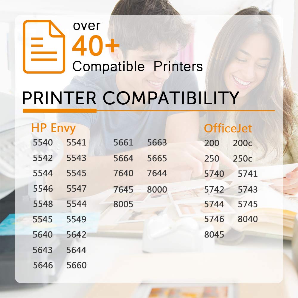 Inktopia Remanufactured for HP 62XL 62 XL (2 Black 1 Tricolor) Ink Cartridges High Yield for HP Envy 5540 5541 5542 5543 Officejet 200 250 258 Printer