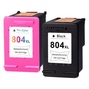 compatible for hp 804xl ink cartridges combo pack black tri-color high yield printer 804xl ink cartridge for hp envy 5540 officejet 5740 printer