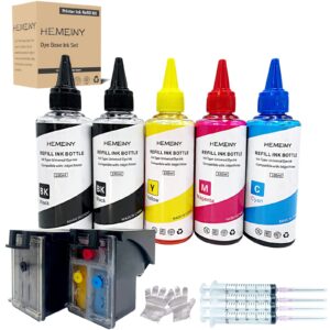 hemeiny 62xl ciss ink cartridges and ink refill bottles compatible with hp envy 5540 5541 5542 5543 5544 5545 5547 5548 5549 5640 5642 5643 5644 5660 5661 5663 5664 5665 7640 7643 7644 7645 printer