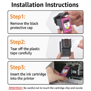 NineLeaf Remanufactured Ink Cartridge Replacement for HP 62XL 62 XL use in Envy 5540 5640 5660 7644 7645 OfficeJet 5740 8040 OfficeJet 200 250 Series Inkjet Printer（10 Pack Tri-Color