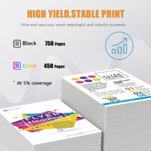 62XL Ink Cartridges Replacement for HP 62 Ink Cartridge Compatible for Envy 5540 5549 5640 5660 7640 7645 OfficeJet 5740 5741 8040 OfficeJet Mobile 250 200 Printers