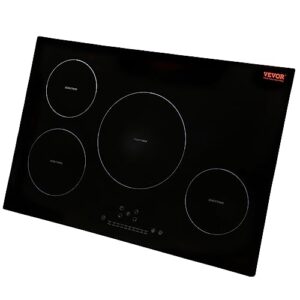 VEVOR Built-in Induction Electric Stove Top 30 Inch,4 Burners Electric Cooktop,9 Power Levels & Sensor Touch Control,Easy to Clean Ceramic Glass Surface,Child Safety Lock,240V