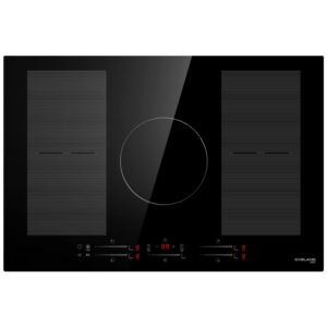 gasland induction cooktop 30 inch, built-in electric cooktop ih77bfh 5 booster burners including 2 flexi element, 9 power levels, sensor touch control, safety lock, 1-99 minutes timer, 240v