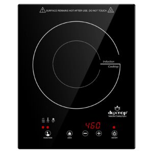 duxtop built-in induction cooktop, portable countertop burner, sensor touch induction burner, 170-minute timer, safety lock, 1800w bt-200t1/8600bi