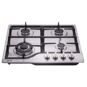 deli-kit® 24 inch lpg/ng gas cooktop dual fuel sealed 4 burners stainless steel gas cooktop 4 burners drop-in gas hob dk245-a02 gas cooker