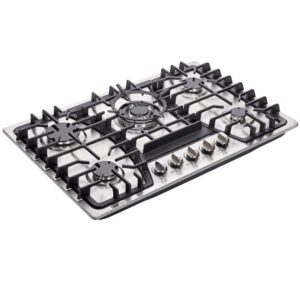 deli-kit 30 inch gas cooktops dual fuel sealed 5 burners gas cooktop built-in stainless steel gas hob dk257-a03 gas cooktop